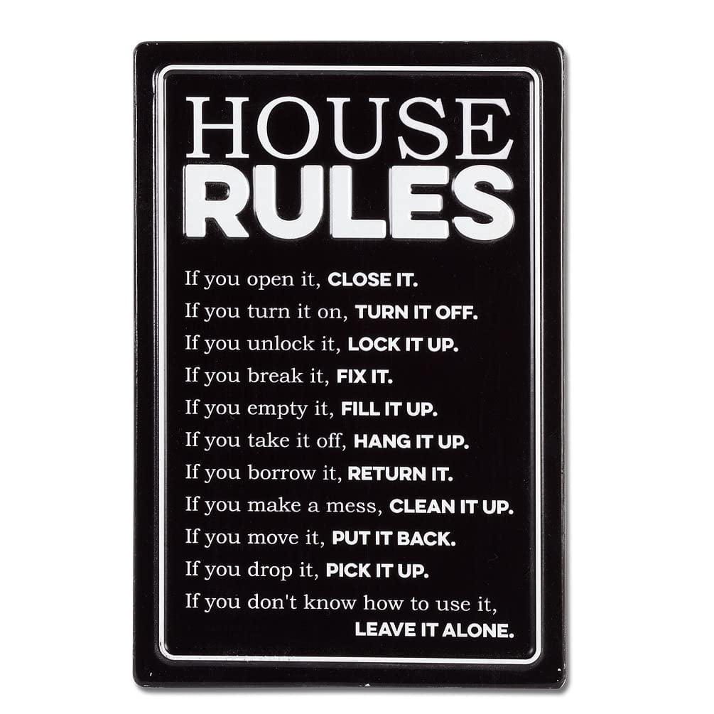 Abbott Collection House Rules Wall Sign - Walmart.com