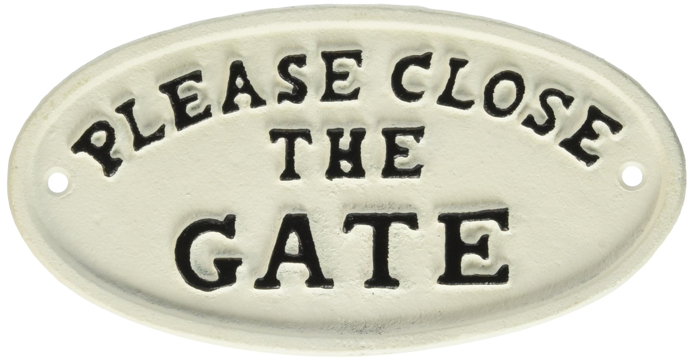 Abbott Collection Oval "Close the Gate" Sign - Walmart.com