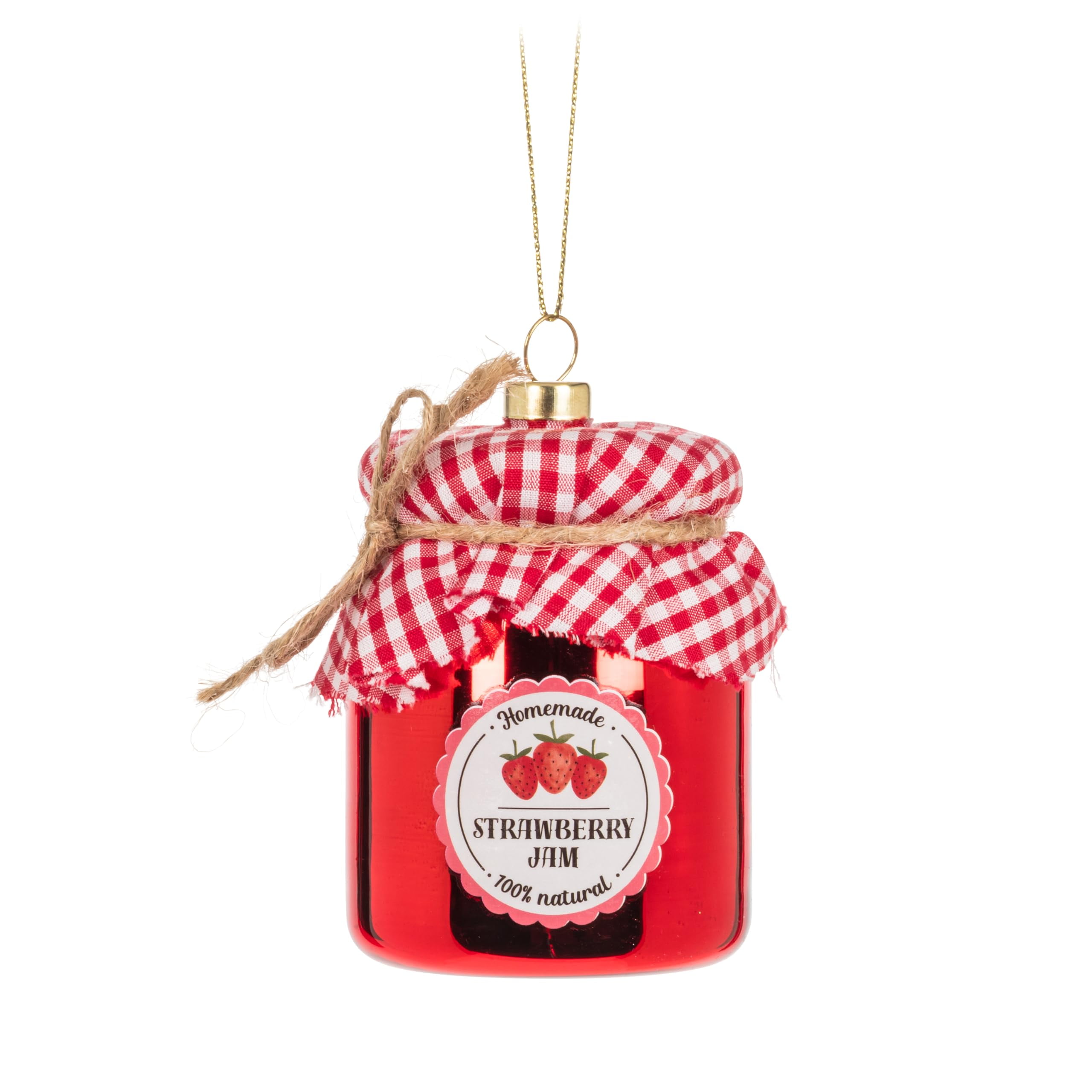 Abbott Collection Strawberry Jam Jar Ornament, Glass (3" H) C74 ...