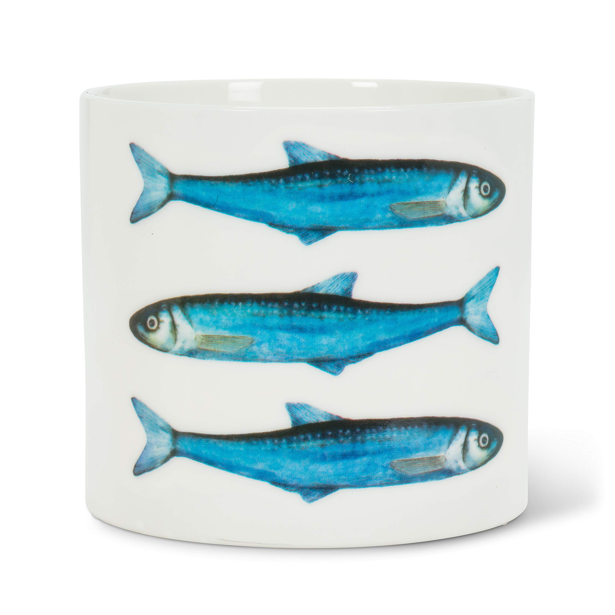 Abbott Collection 27-ATLANTICO-LG Large Stacked Fish Planter, White/Blue - Walmart.com