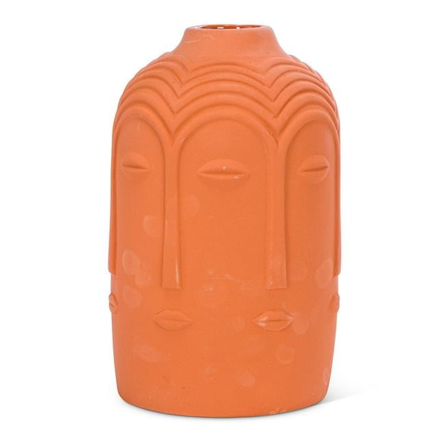 Abbott Collections AB-27-AZTEC-099 10 in. Multi Color Face Vase ...