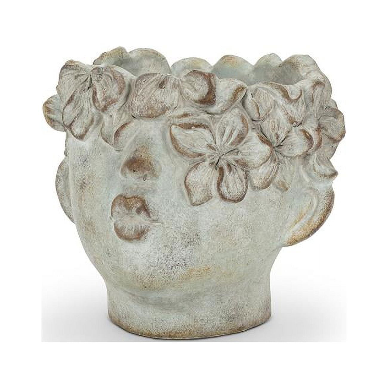 Abbott Collections AB-27-BACI-041-SM 7 in. Kissing Face Planter, Grey ...