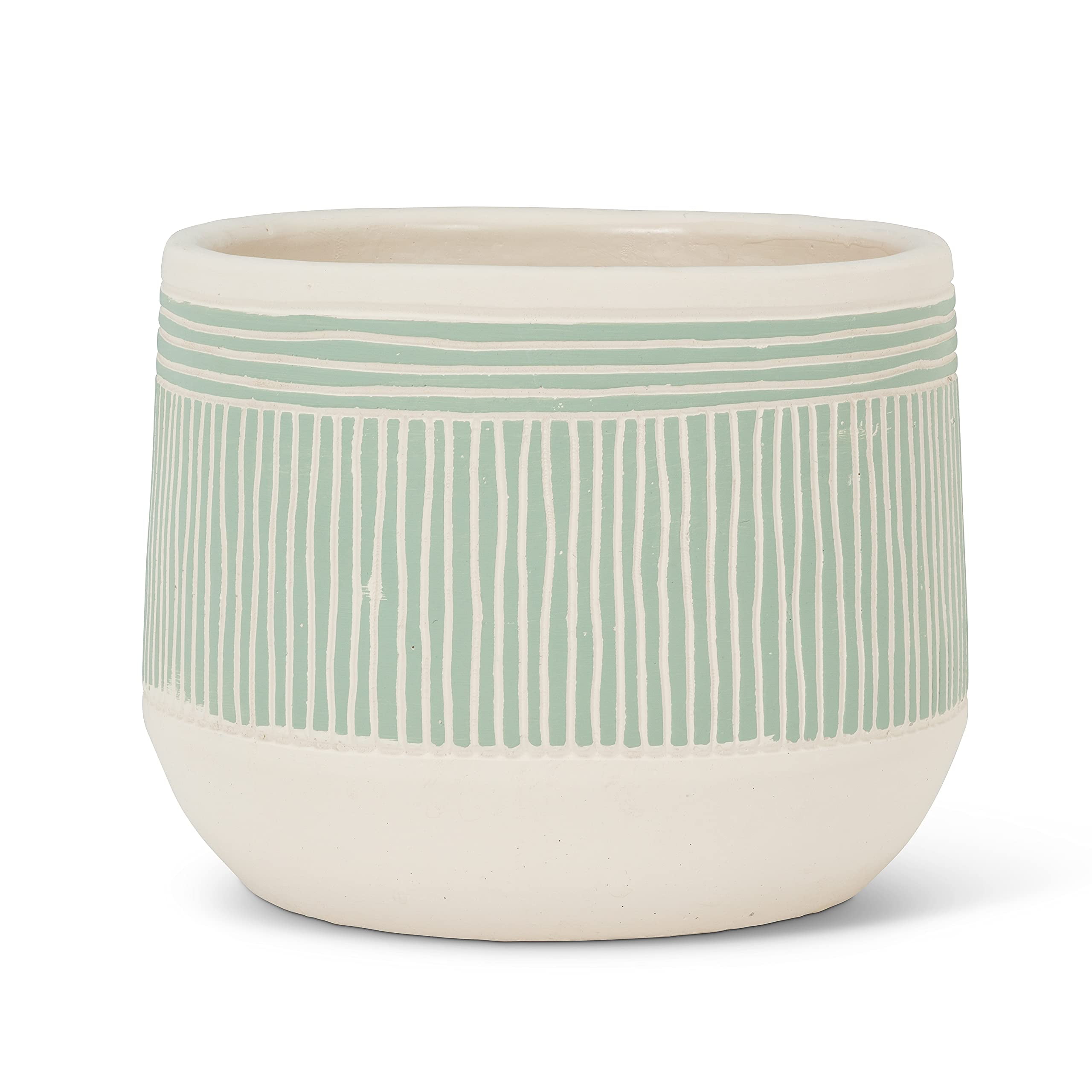 Abbott Collection 27-Batik-GRN-LG Large Etched Planter, Green - Walmart.com