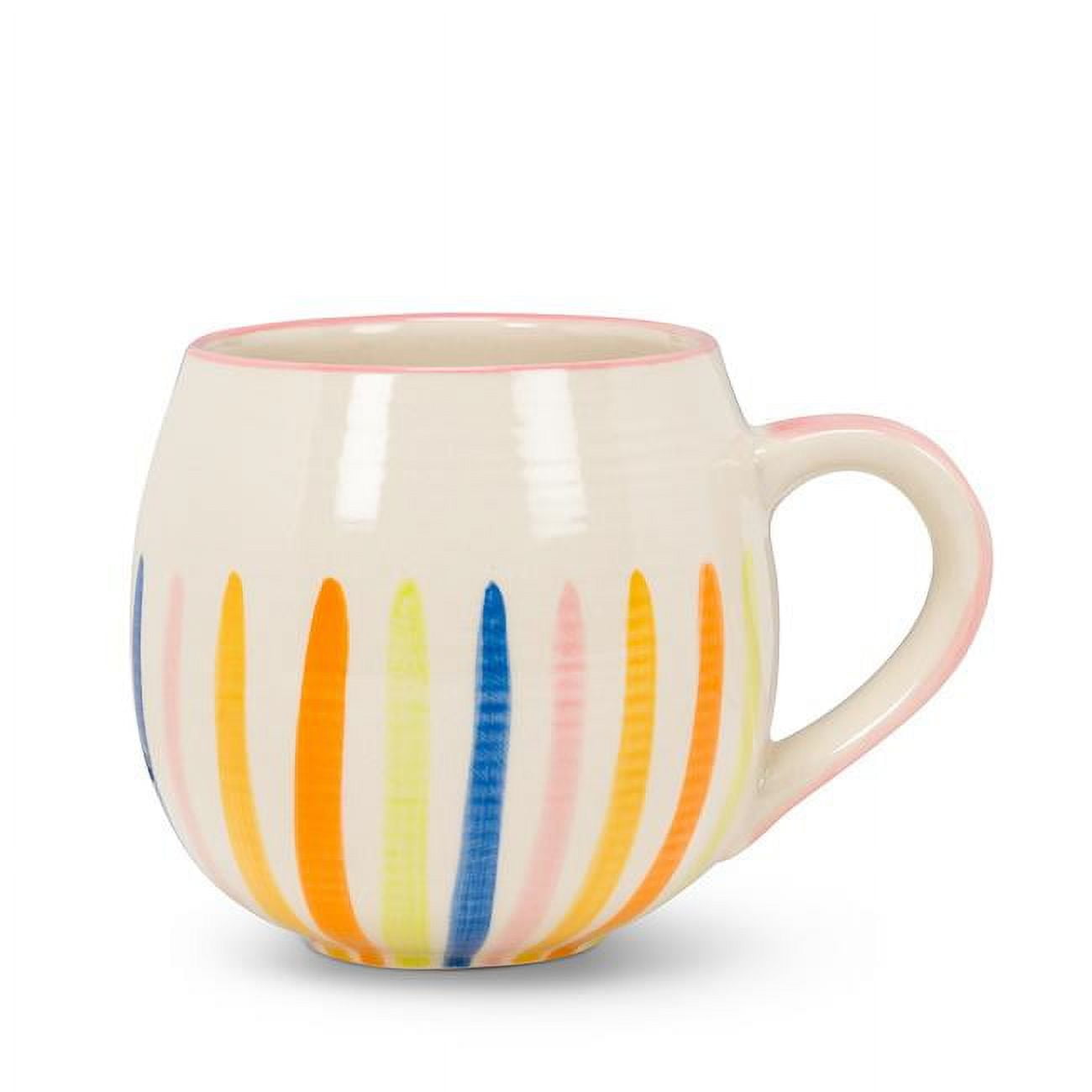 Abbott Collections AB-27-HAPPY-470 4.75 in. Colourful Lines Ball Mug ...