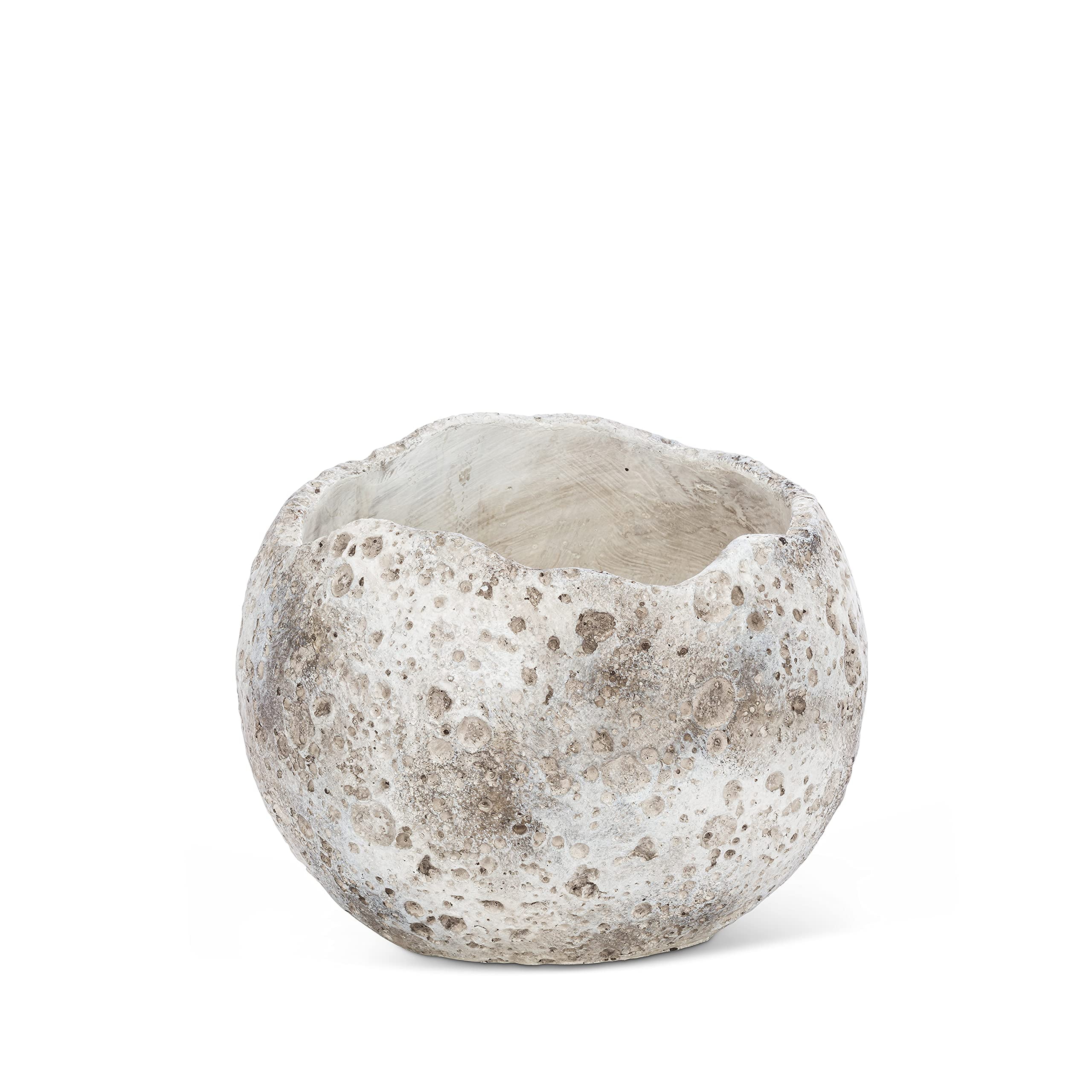 Abbott Collection 27-MOONSCAPE-MD Medium Textured Ball Planter, Grey ...