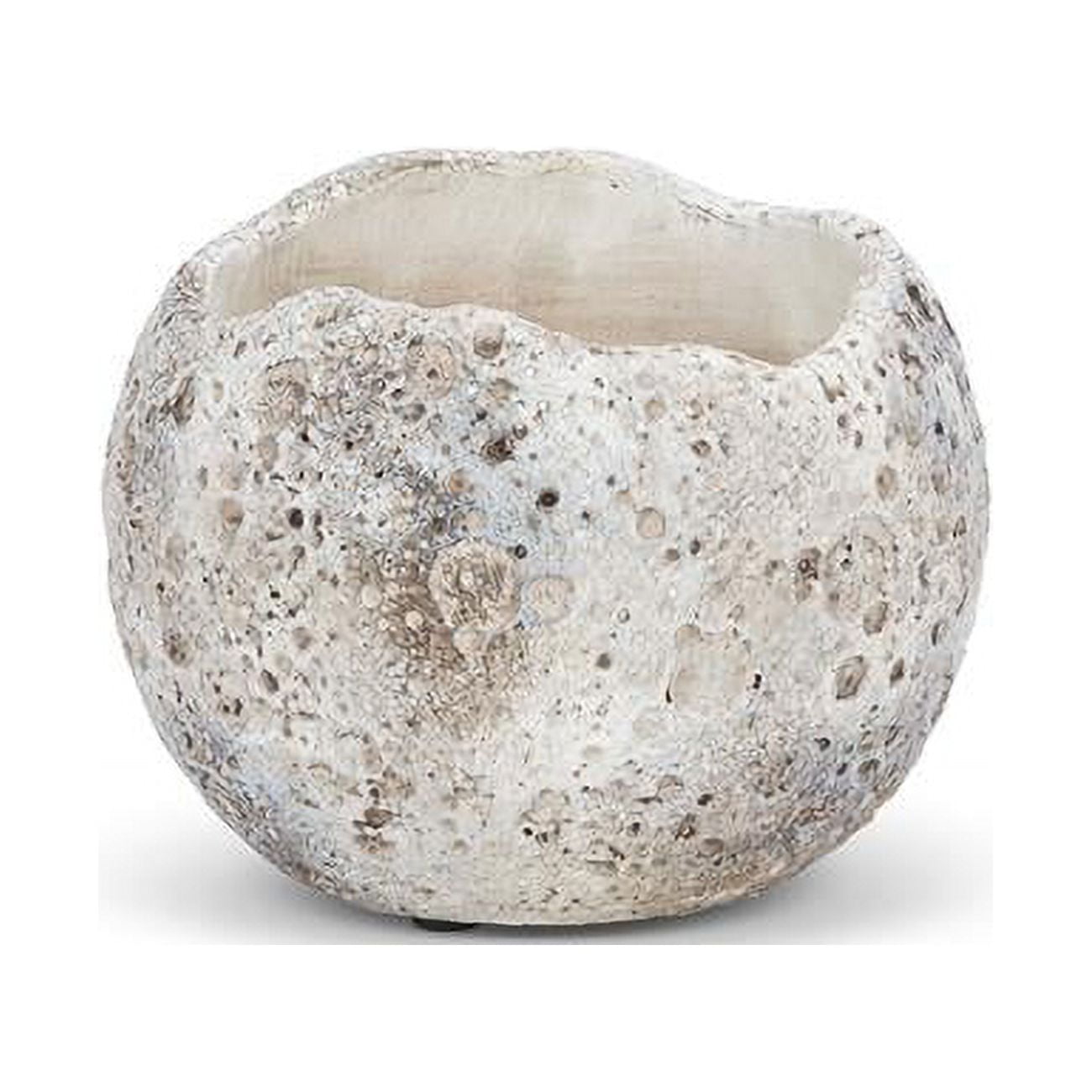 Abbott Collections AB-27-MOONSCAPE-SM 5 in. Textured Ball Planter, Grey ...