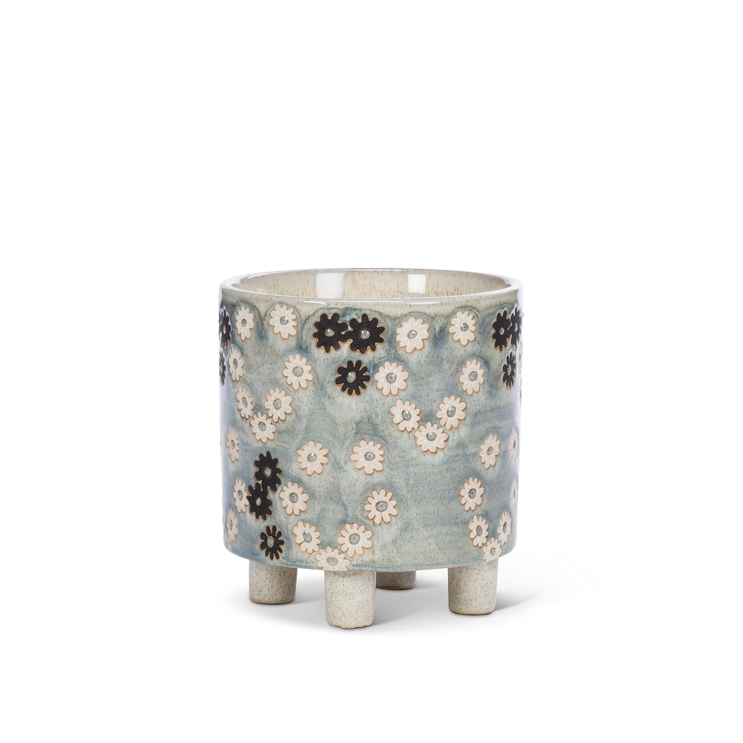 Abbott Collection 27-MOORE-481-SM Small Simple Flower Planter with Feet ...