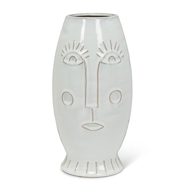 Abbott Collections AB-27-NATURA-136 10 in. Tall Modern Face Vase ...