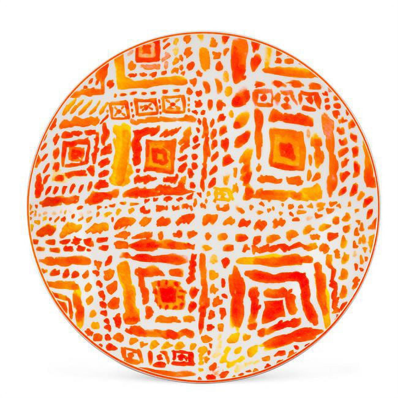 Abbott Collections AB-27-OASIS-CKPL 8 in. Orange & White Print Plate ...