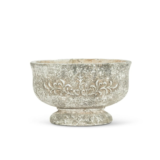 Abbott Collection 27-OPHELIA-435-SM Small Oval Pedestal Planter, Grey ...