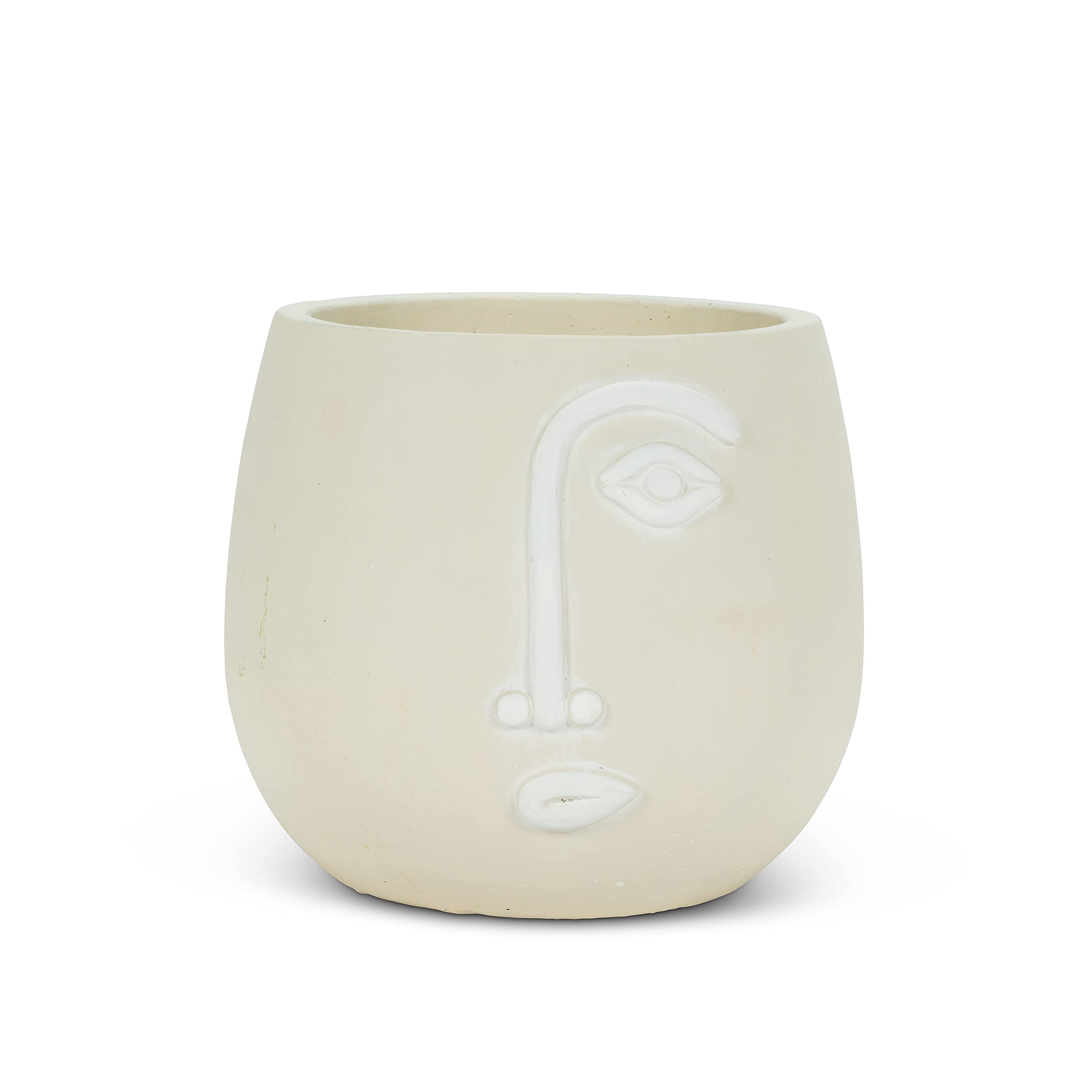 Abbott Collection 27-Picasso-MD Medium Half Face Planter, Ivory ...