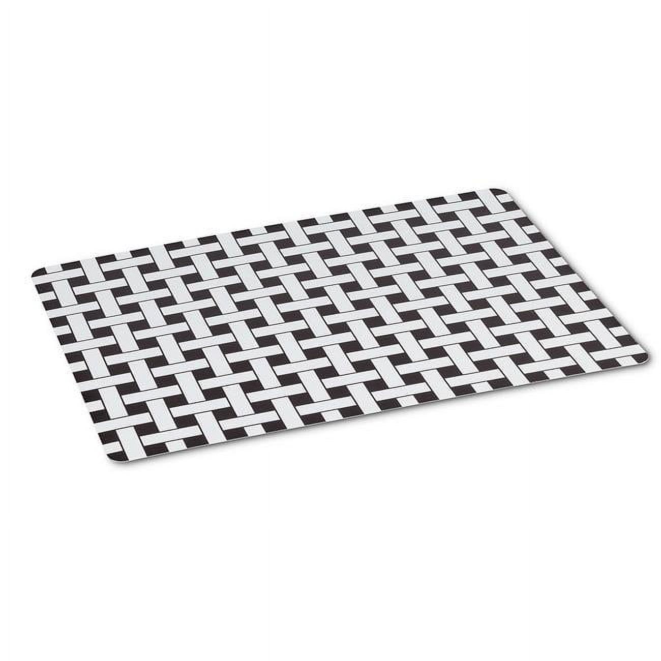 Abbott Collections 13 x 18 in. All Over Weave Tile Placemats, White ...