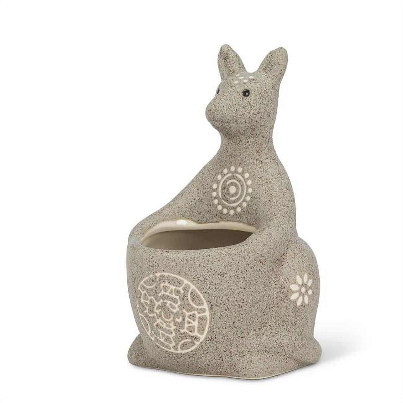 Abbott Collections AB-27-TREK-190 5.5 in. Kangaroo Shaped Planter, Grey ...