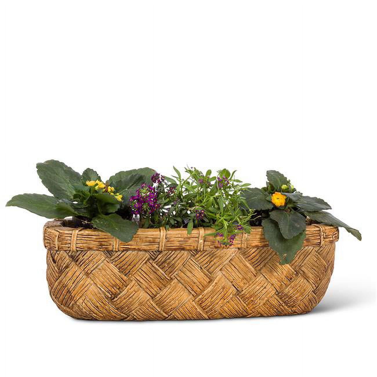 Abbott Collections AB-27-YUCATAN-287 Small Wide Weave Long Planter ...