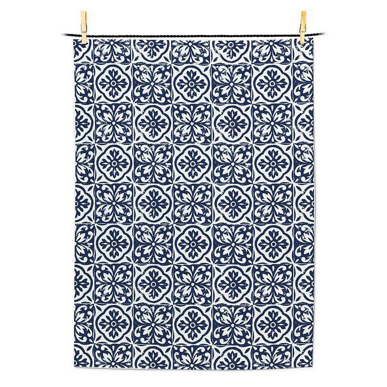 Abbott Collections AB-56-KT-AB-134 20 x 28 in. Stamp Tile Tea Towel ...