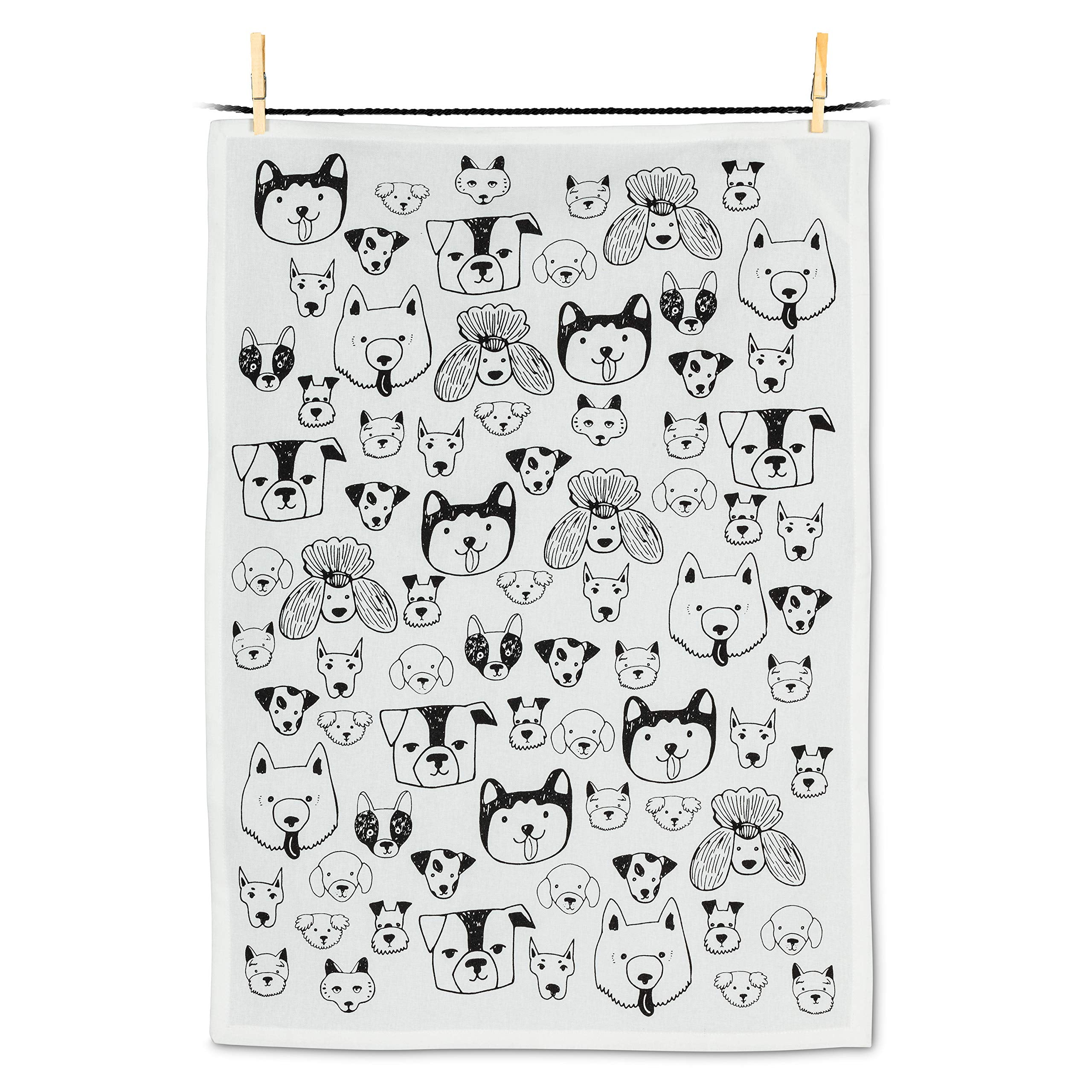 Abbott Collection 56-KT-AB-59 Simple Dog Faces Tea Towel, 20x28 inches ...