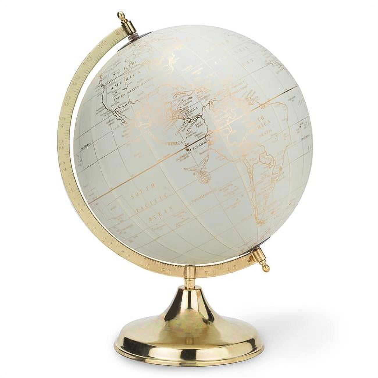 Abbott Collections AB-57-LATITUDE-02-LG 12 in. Globe on Stand, Ivory ...