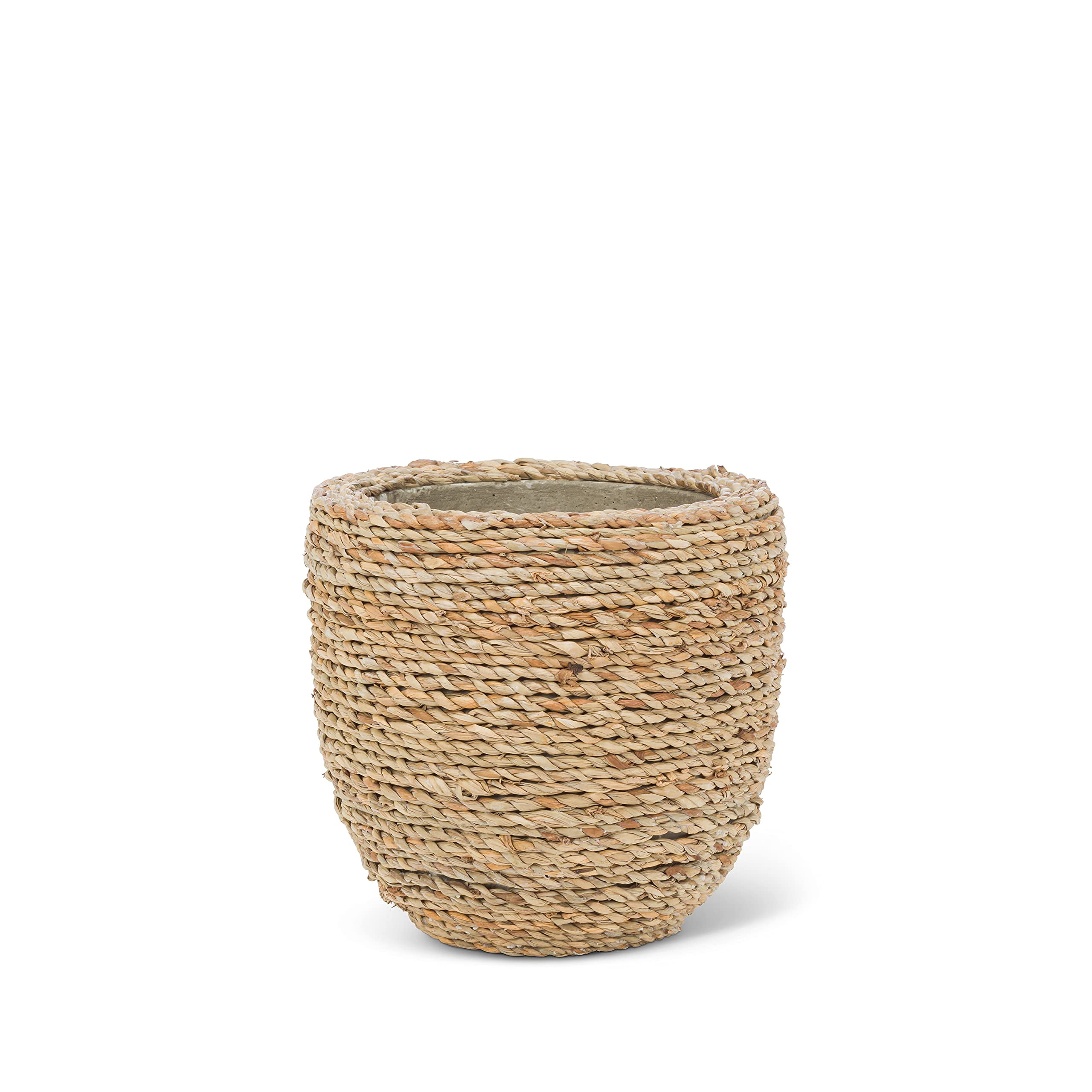 Abbott Collection 65-PANAMA-100-SM Small Seagrass Covered Planter ...