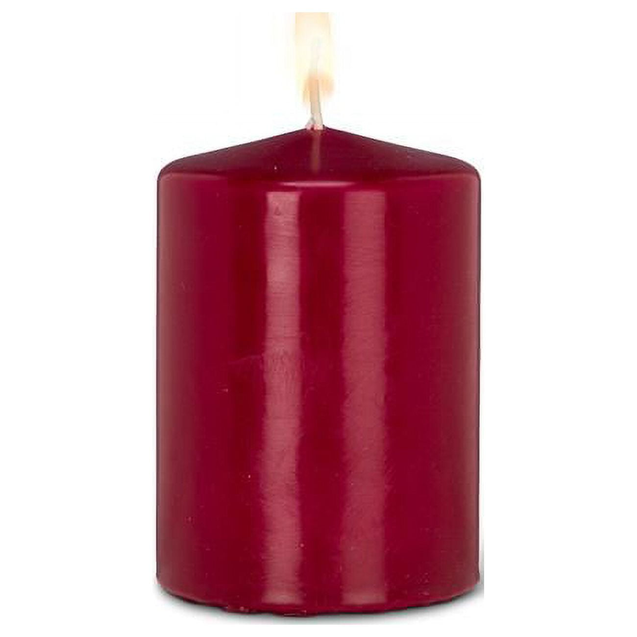 Abbott Collections AB-82-CLASSIC-10070-34 4 in. Pillar Candle, Dark Red ...