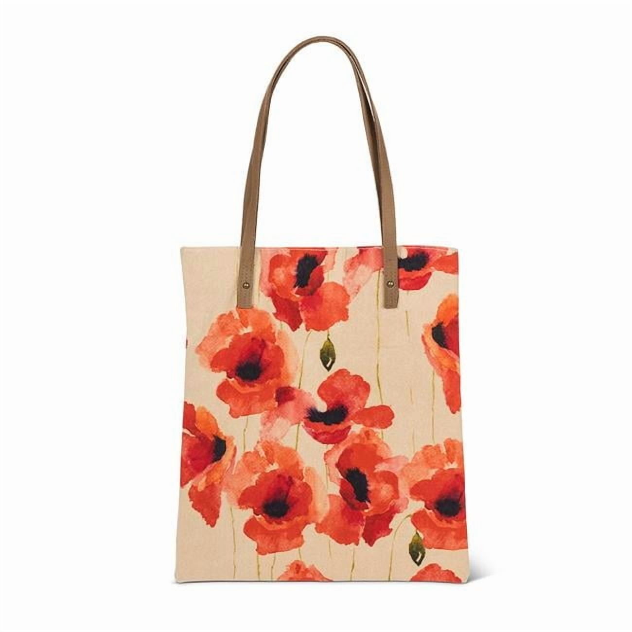 Abbott Collections AB-96-BOOK-POPPY 14 x 16 in. Poppy Print Book Bag ...