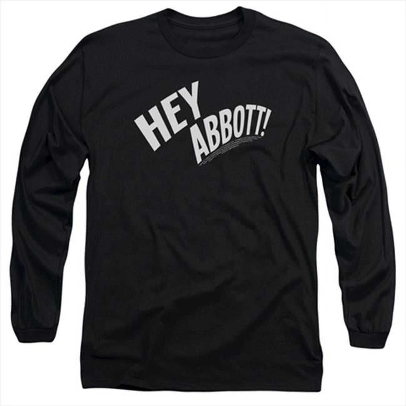 Abbott & Costello Comedy Duo Classic Hey Abbott Adult Long Sleeve T ...