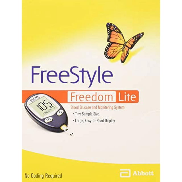 Abbott Free Style Freedom Lite Blood Glucose and Monitoring System Kit ...