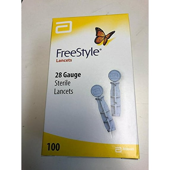 Abbott FreeStyle Lancets, 28 Gauge, 100 Count, Diabetes Lancing ...