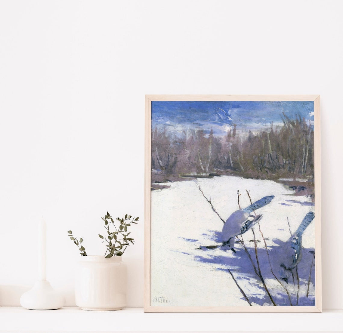 Abbott Henderson Thayer, Blue Jays In The Winter, Museum Poster ...