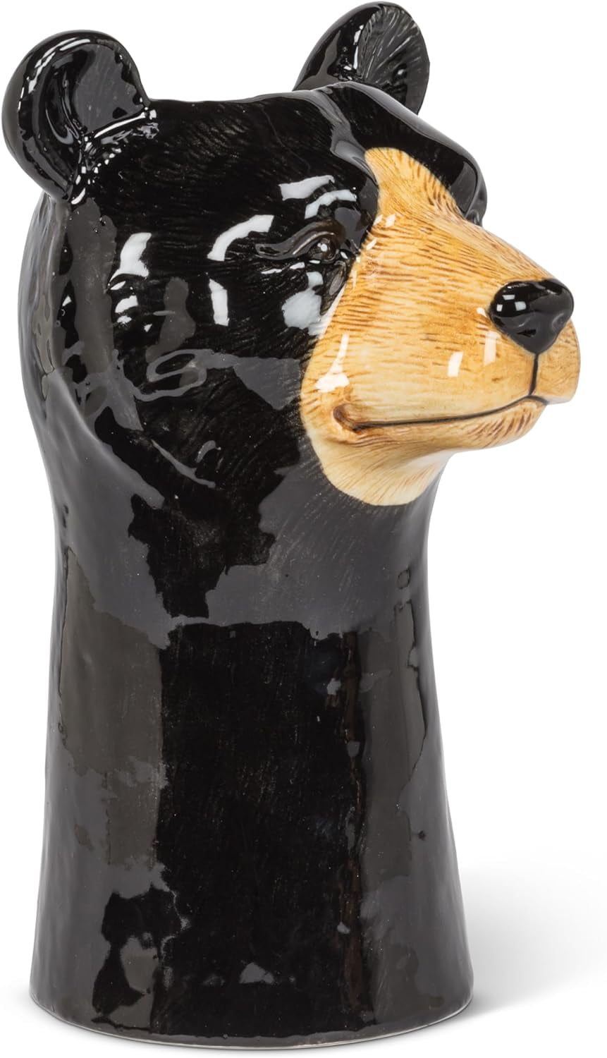 Abbott Tall Black Bear Vase - Stoneware (9" H) - Walmart.com