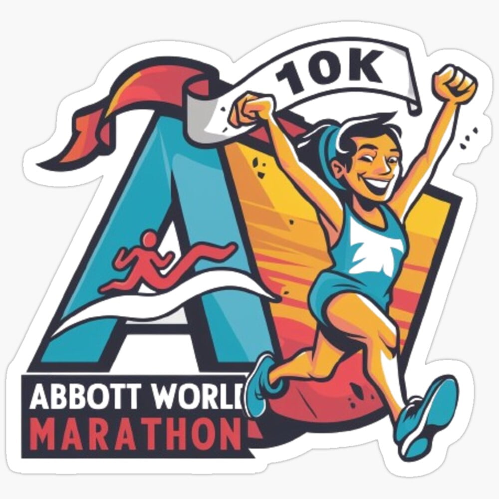 Abbott World Marathon Sticker Phone Decal Water Bottle Stickers Car ...