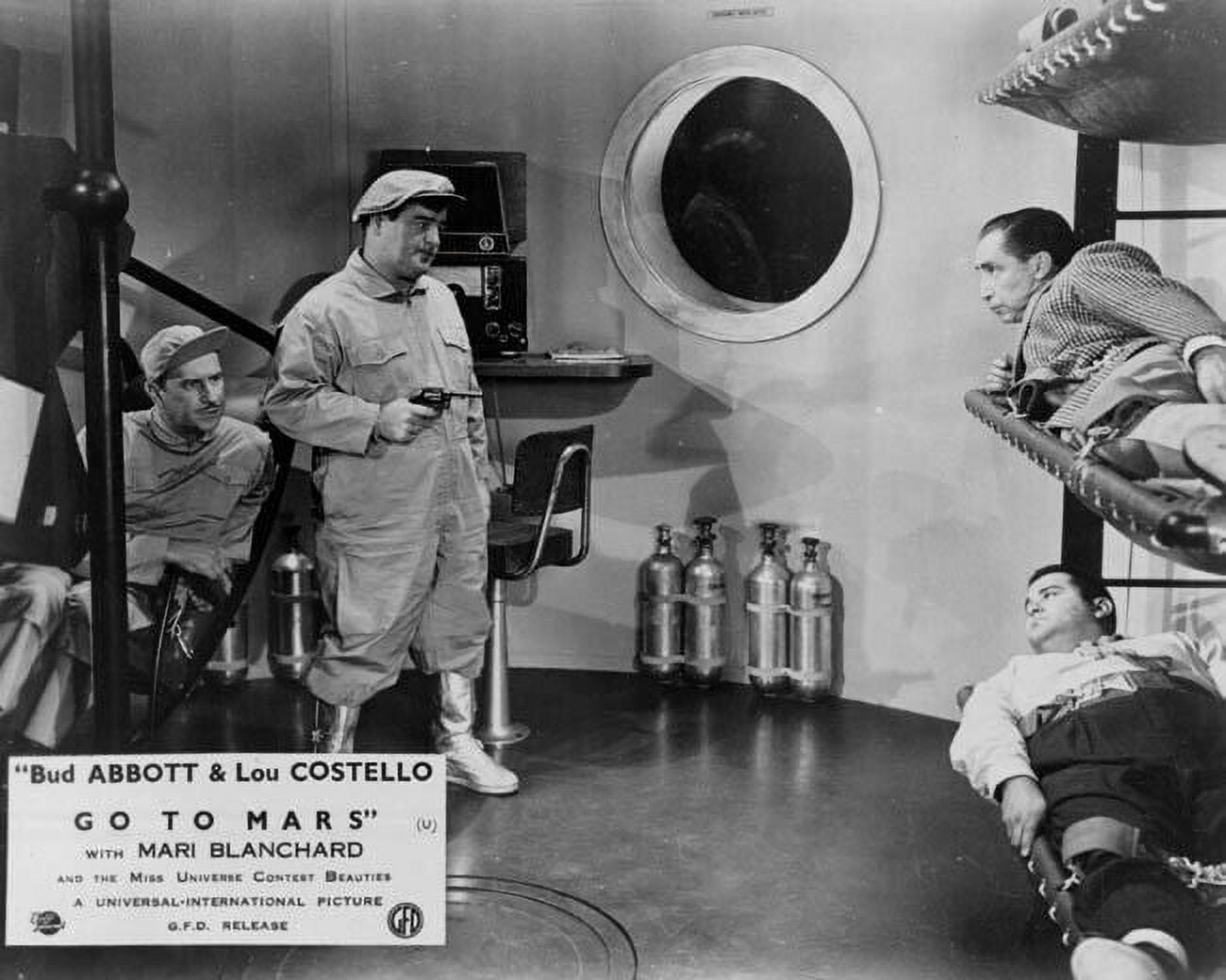 Abbott and Costello Go To Mars Bud & Lou in space ship with crew 8x10 ...
