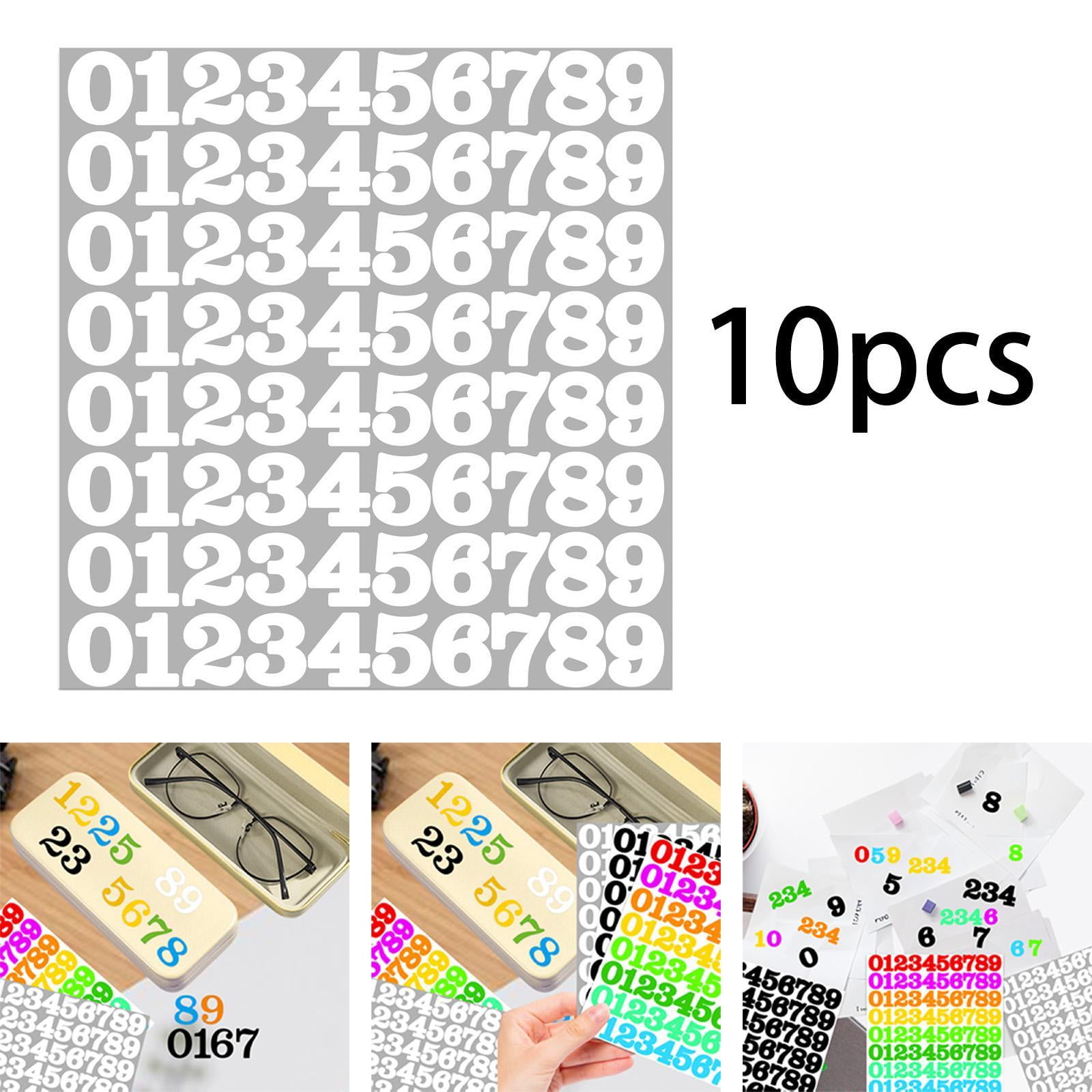Abbraccia 0-9 Continuous Number Stickers 800Pcs Water Resistant Easy to ...