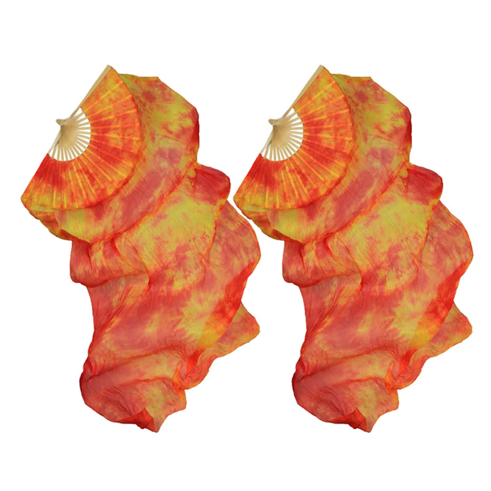 Abbraccia 1 Pair Belly Dance Fan Veils 180cm Carnival Handmade Hand ...