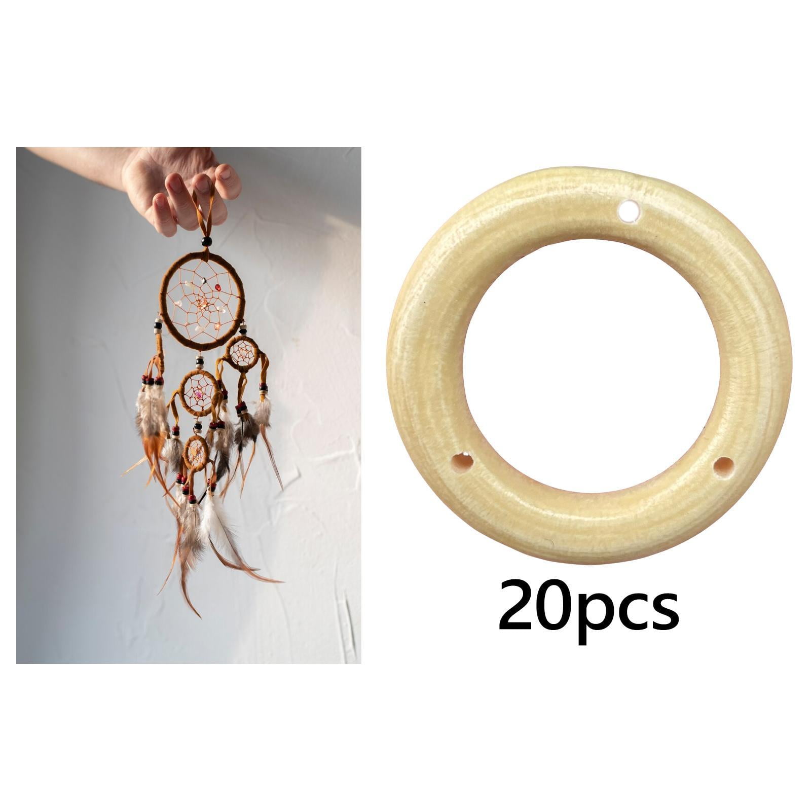 Abbraccia 20 Pieces Wind Chime Circles Top Circles Wooden s Wood s Wind ...