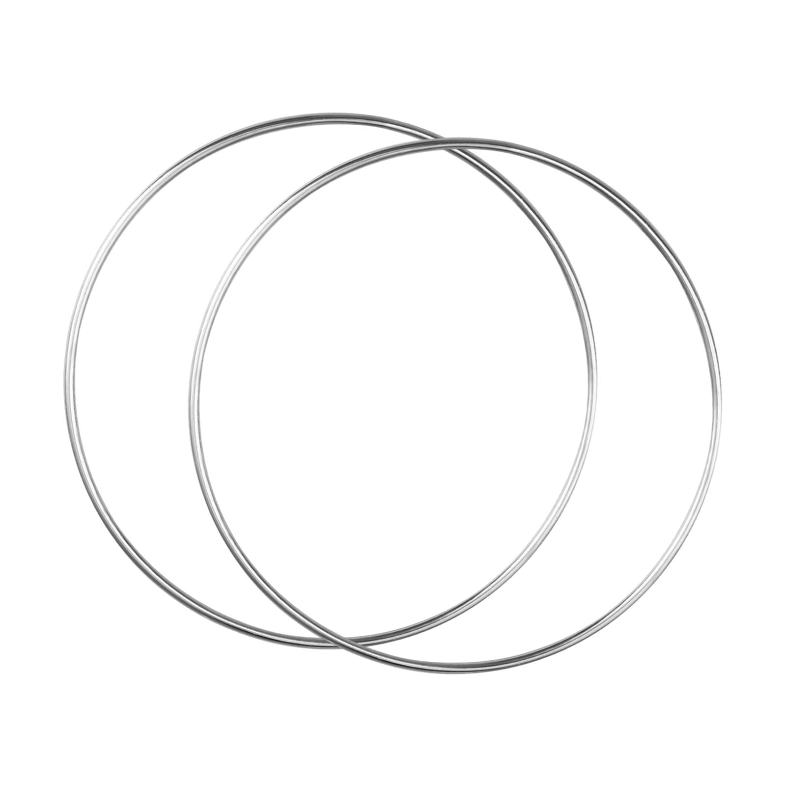 Abbraccia 2Pcs Metal Floral Hoops Wall Hanging Crafts Decor Circle ...