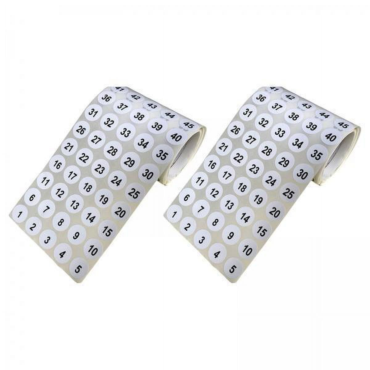 Abbraccia 2x 2 Sheets 1 to 100 Consecutive Number Stickers Small Round ...