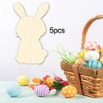 Abbraccia 5 Pieces Easter Wooden Bunny Cutouts Wood Pieces to Paint ...