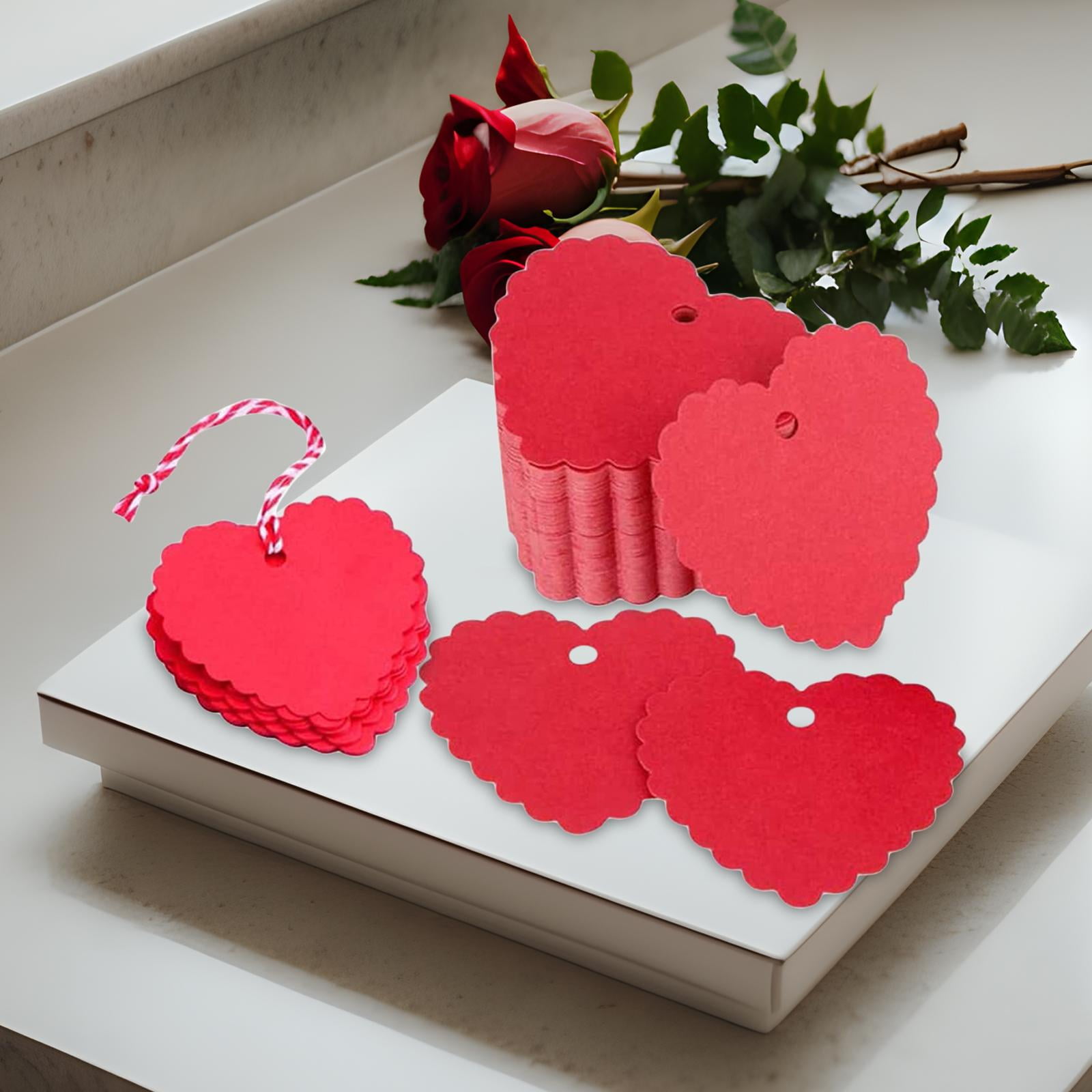 Abbraccia 50Pcs Valentine Gift Tags Heart Shaped Gift Tags Heart Tags ...