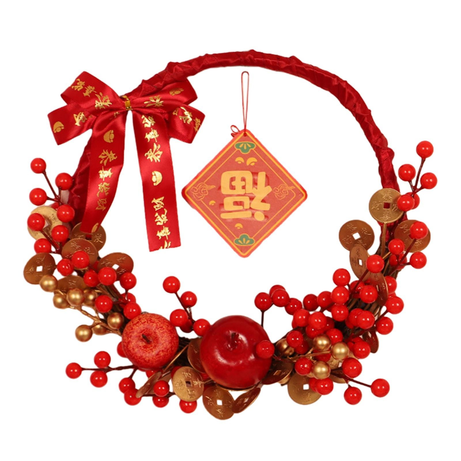 Abbraccia Chinese New Year Wreath Artificial Flower Wreathc - Front ...