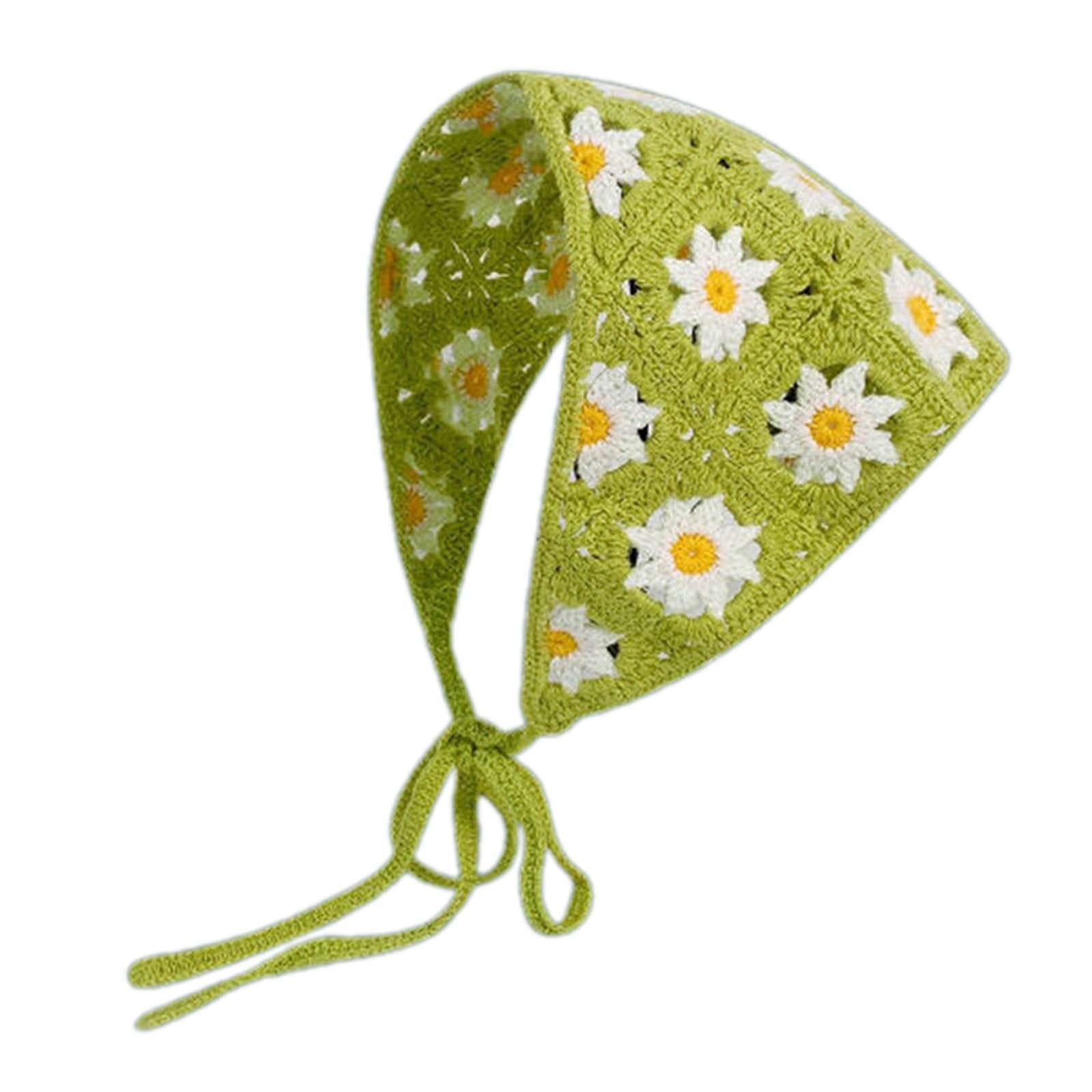 Abbraccia Crochet Bandanas Cute Headscarf Tie Back Fashion Handmade ...