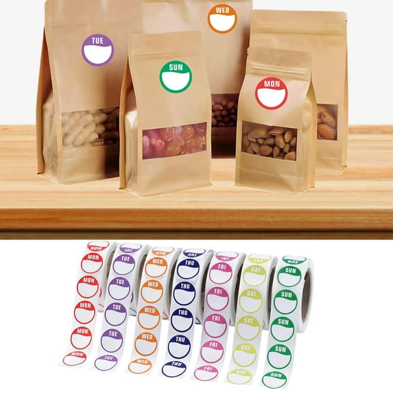 Abbraccia Day of The Week Labels Date Labels 2cm Food Labeling Food ...