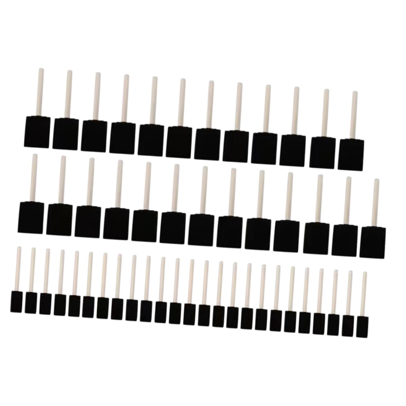 Abbraccia Foam Sponge Wood Handle Paint Brush Set Pack of 50 Sponges ...