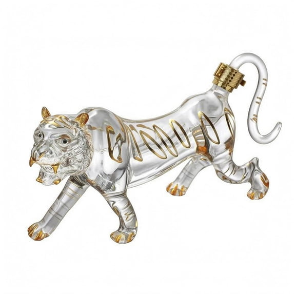 Abbraccia Glass Tiger Decanter Wine Dispenser Bottle High Borosilicate ...