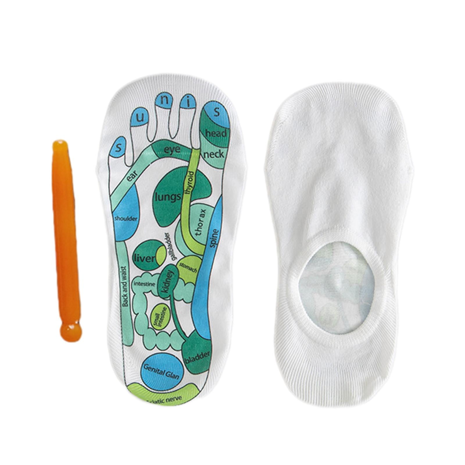 Abbraccia Reflexology Socks for Foot Massage, Soft, Comfortable, Casual ...