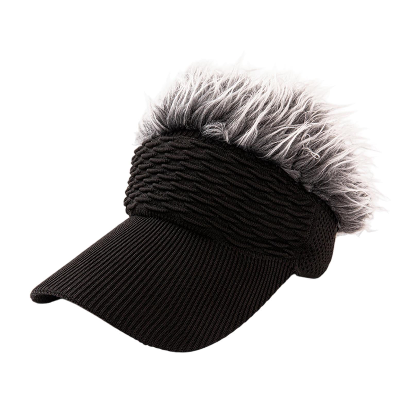 Abbraccia Sun Visor Cap with Fake Hair Casual Beach Breathable Trendy ...