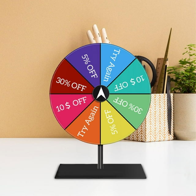 Abbraccia Tabletop Prize Turntable,Roulette Wheel Editable Prize ...