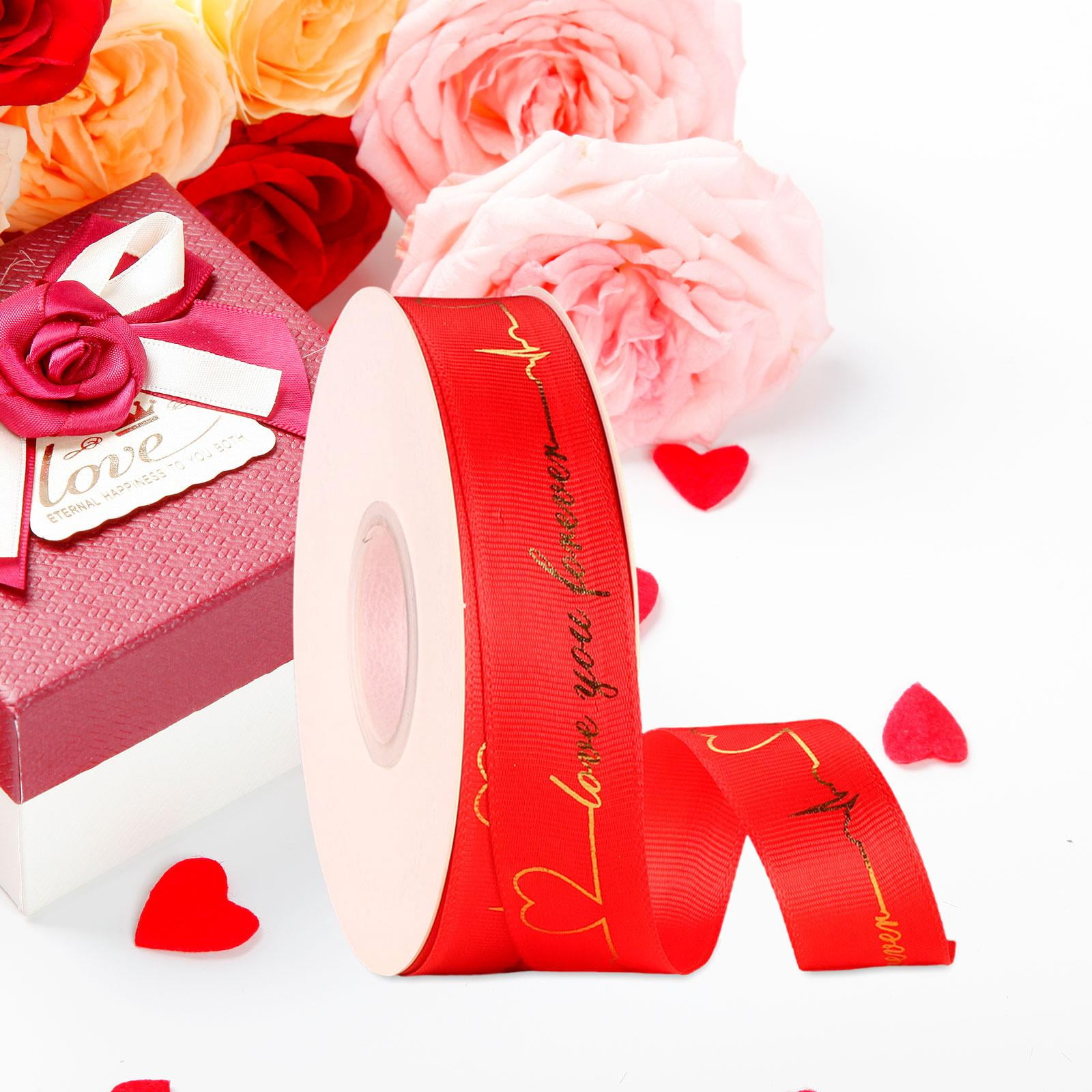 Abbraccia Valentine's Day Ribbon DIY Crafts Cake Decoration Heart Ribbon Gift Wrapping Ribbon ...
