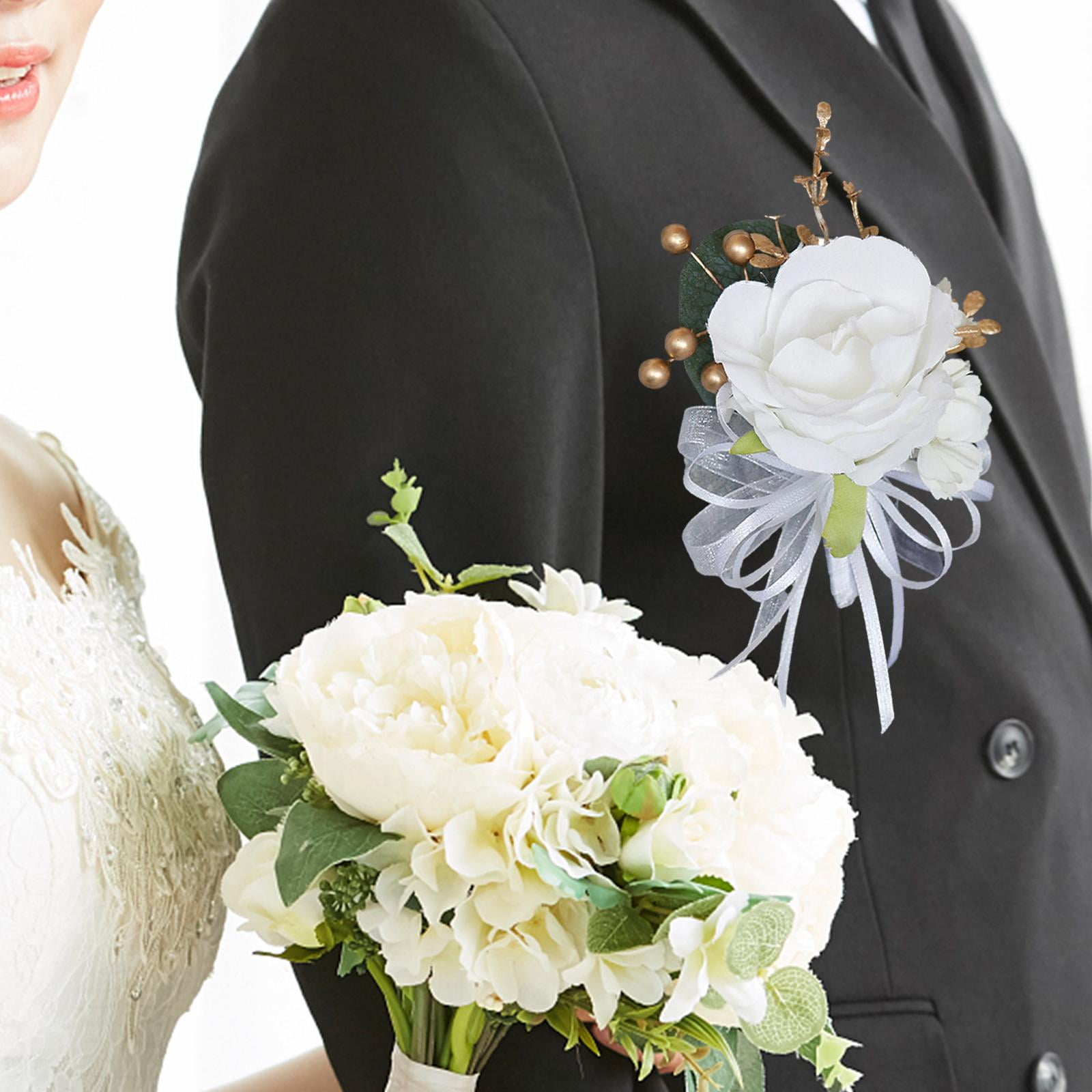 Abbraccia Wedding Boutonniere Brooch Pin for Suit Bride Boutonniere ...
