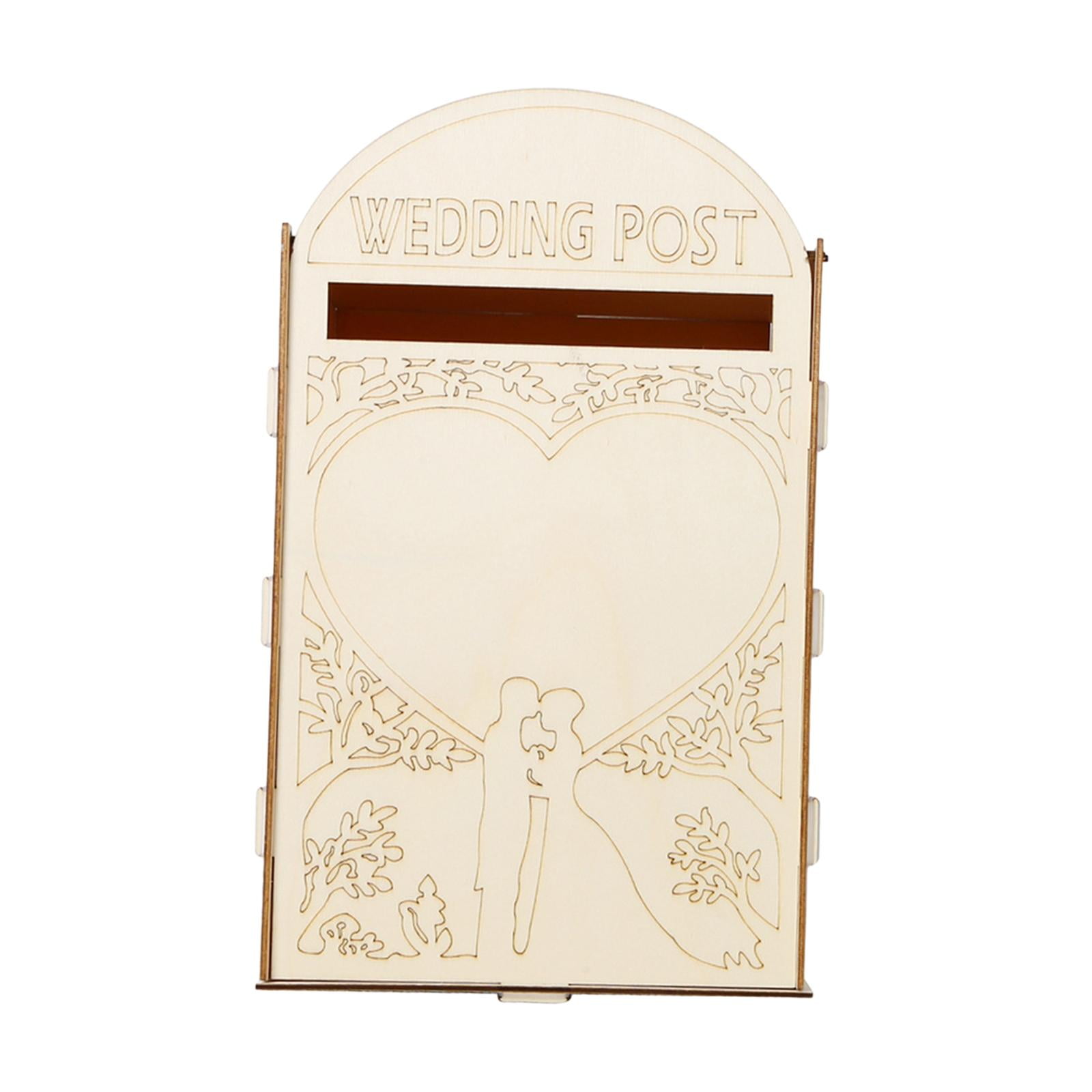 Abbraccia Wedding Card Box Letter Box, Wedding Supplies, Rustic Wooden ...