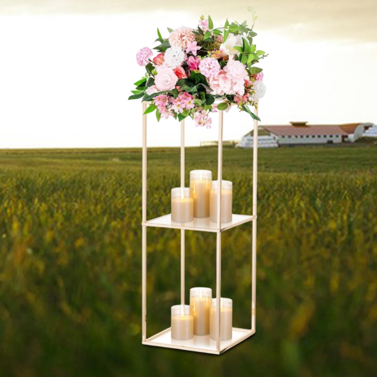 Abbraccia Wedding Flower Stand Shelf Geometric Bracket Backdrop Holder ...